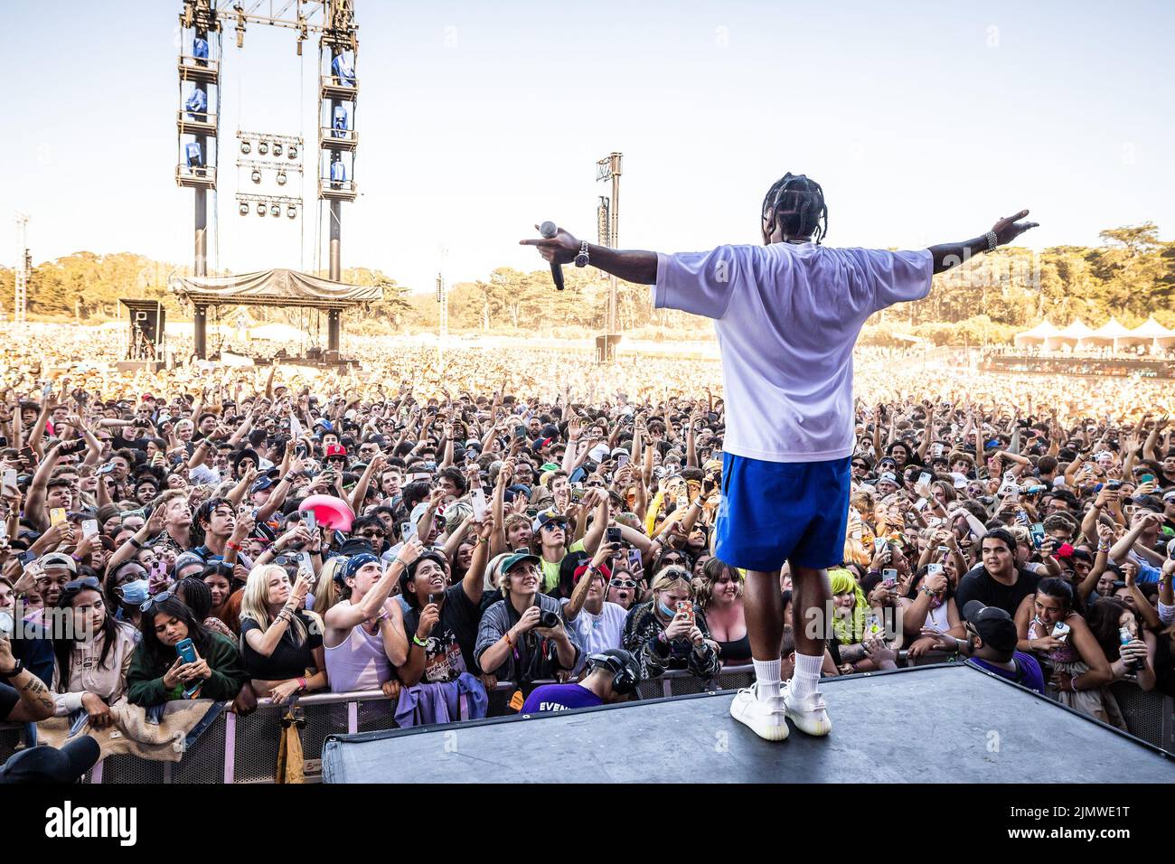 Pusha T performs at the Lands End Stage during the Outside Lands 2022 ...