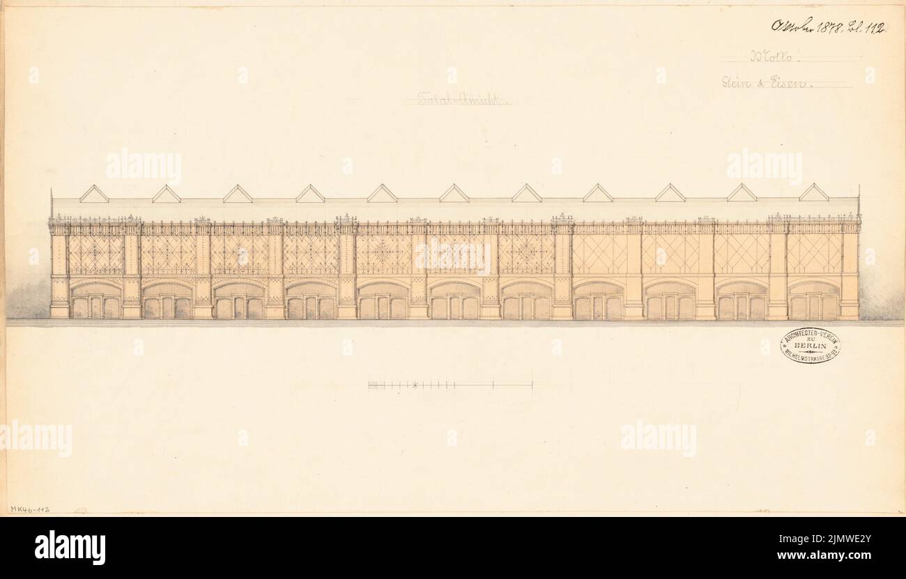 Unknown architect, Staorsbahn station Stadtbahn in Berlin. Monthly ...