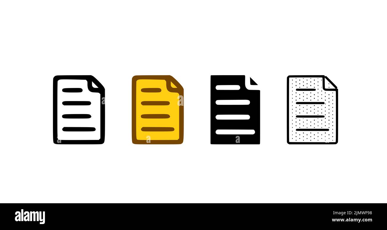 Document symbol icon on Cut Out Stock Images & Pictures - Alamy