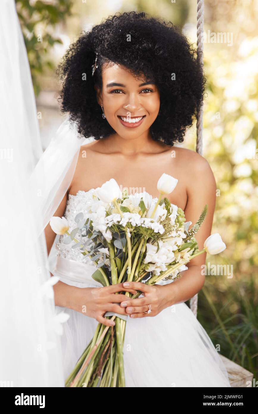 Every bride deserves to look perfect on her wedding day. Portrait of a ...