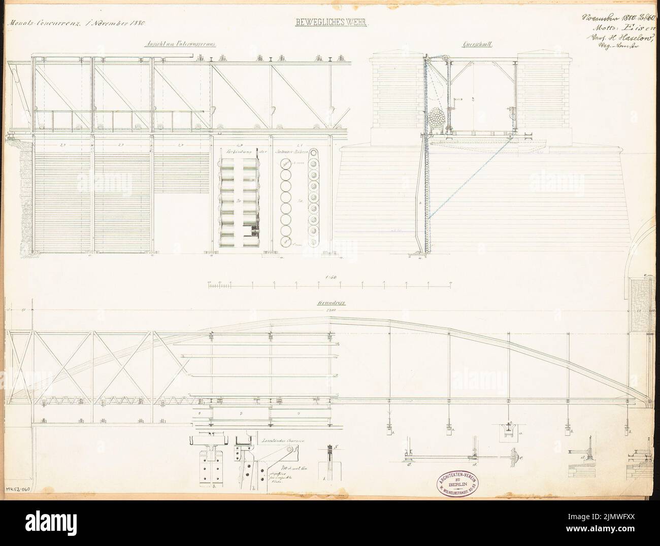 Haselow Hermann (born 1846), movable weir. Monthly competition November ...