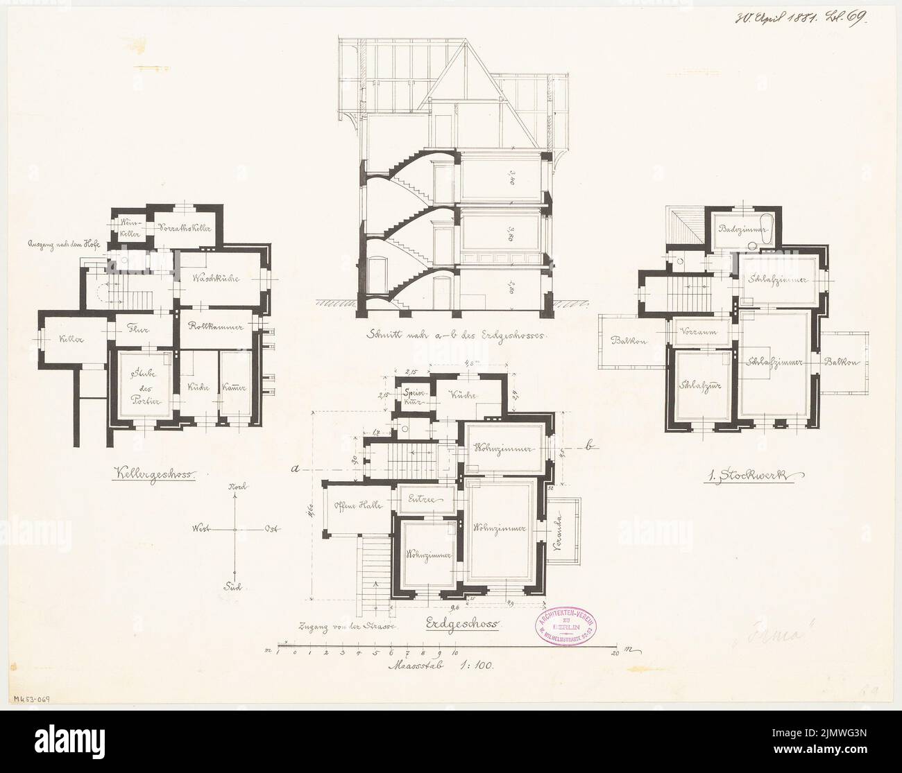 1881 grundriss keller hi-res stock photography and images - Alamy