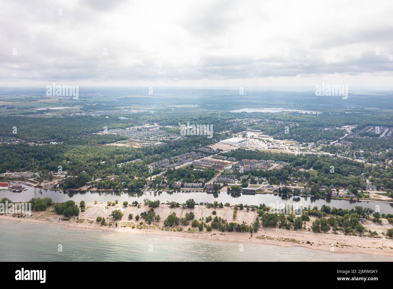 Wasaga Beach summer time shoreline Stock Photo - Alamy