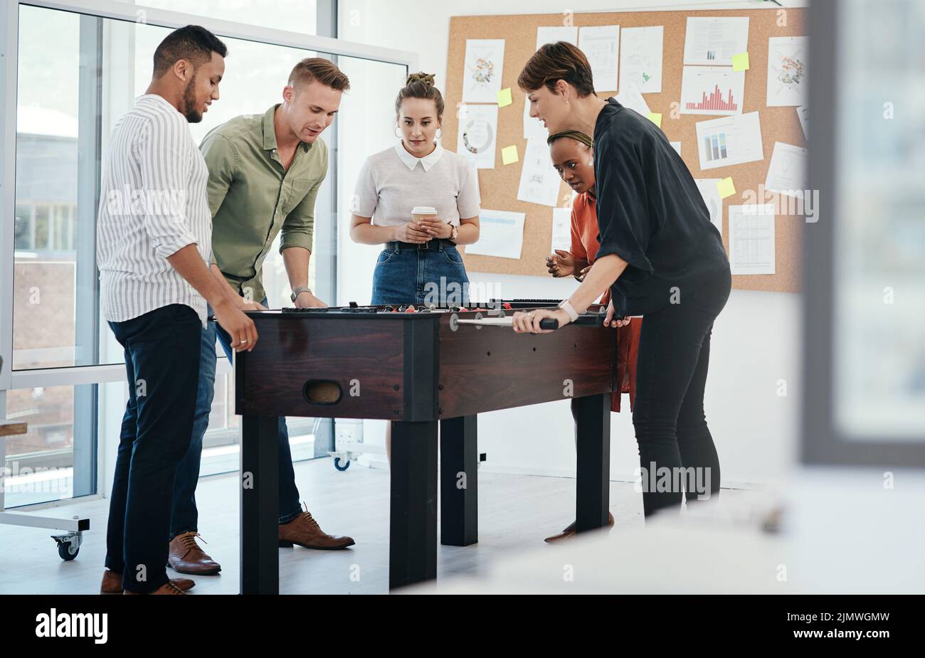 Getting some moral support from colleagues. a diverse group of ...