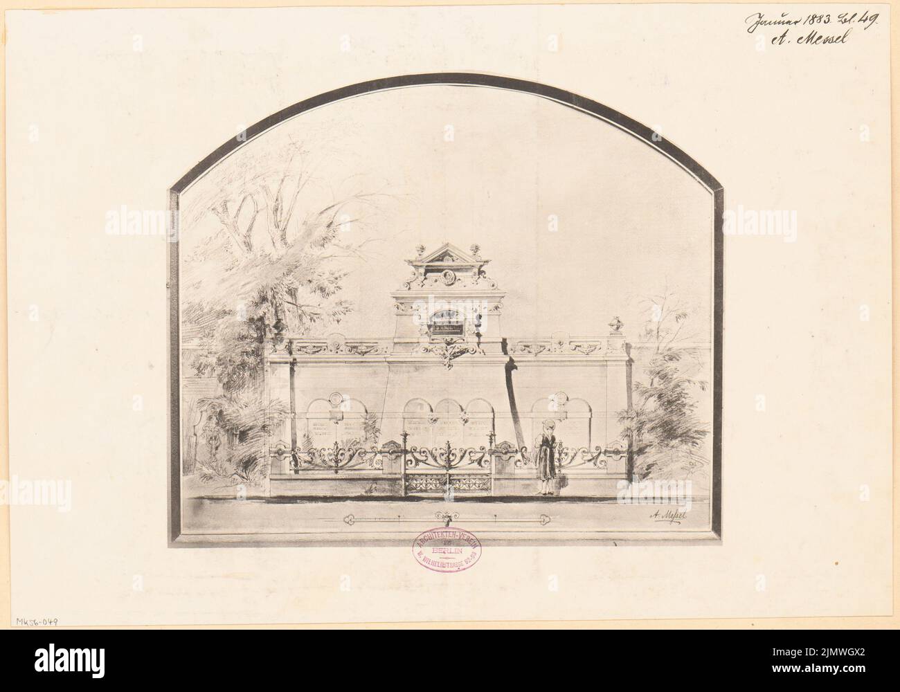 Messel alfred 1853 1909 erbbegrabnis frenkel auf dem judischen friedhof ...