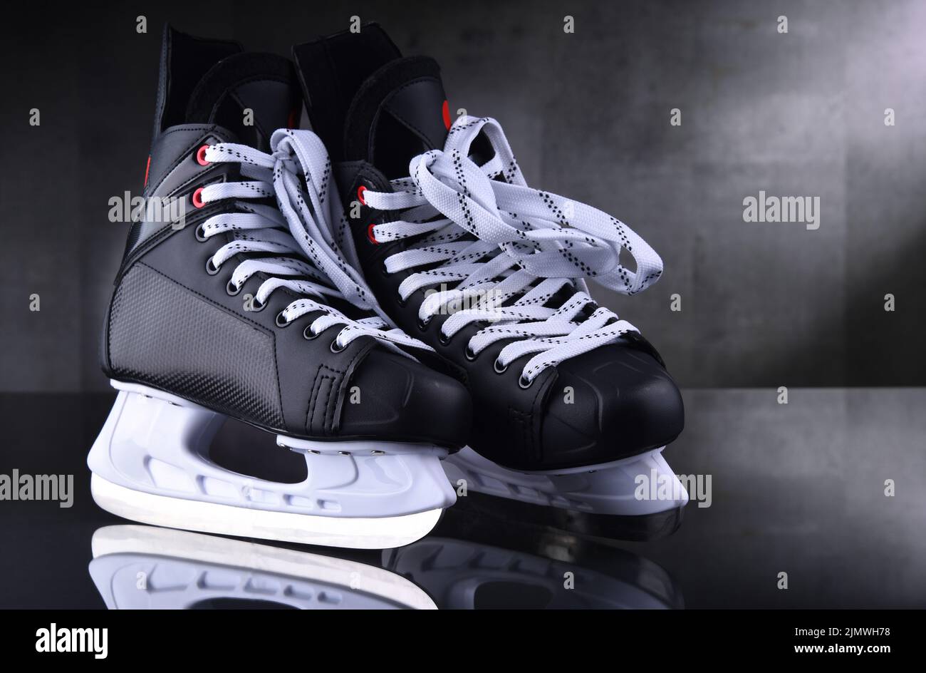 Pair of ice hockey skates Stock Photo - Alamy