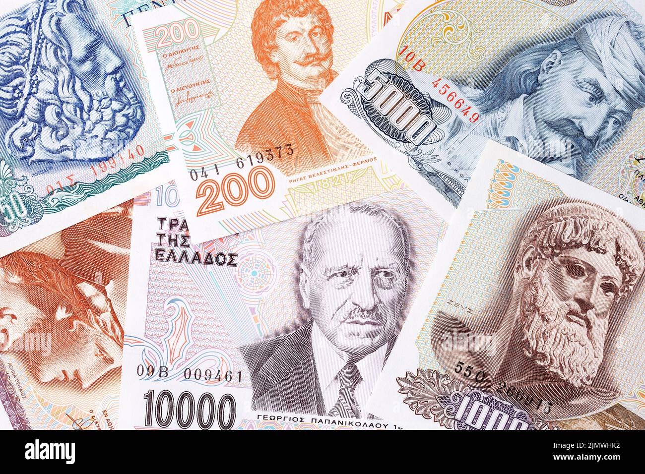 Greek money, a business background Stock Photo - Alamy