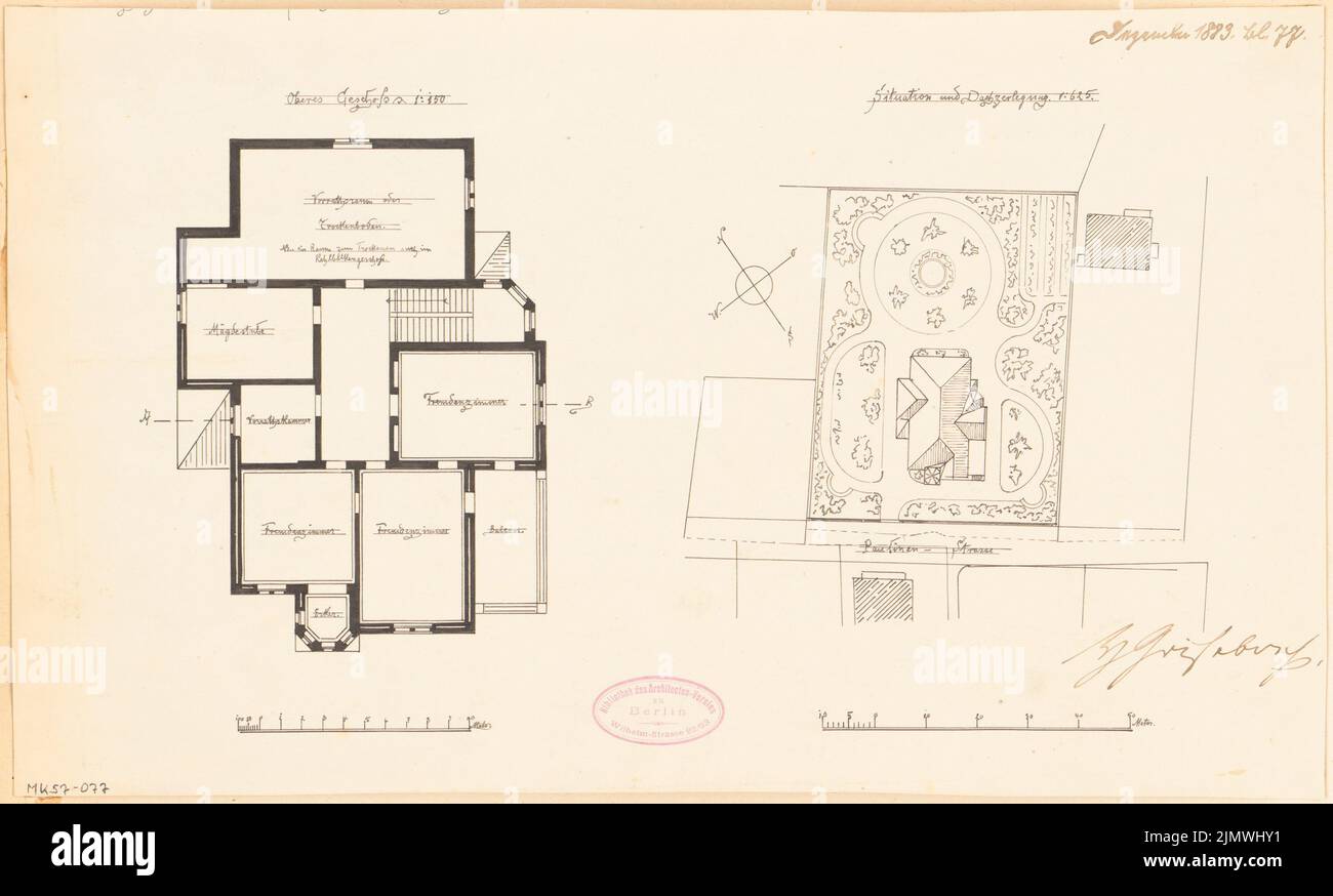 Grisebach Hans (1848-1904), villa-like house in Lüdenscheid. Monthly ...