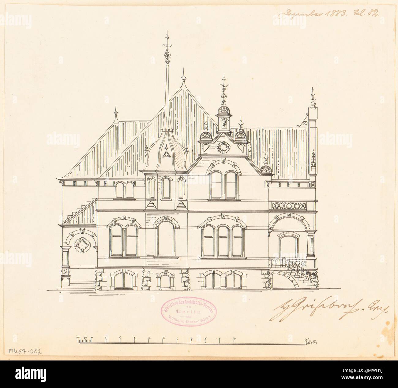 Grisebach Hans (1848-1904), villa-like house in Lüdenscheid. Monthly ...