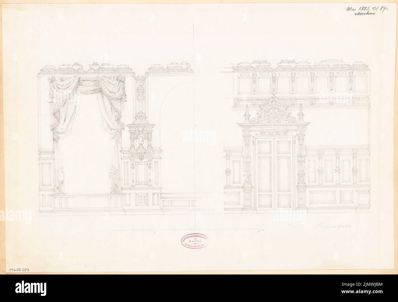 Menken August (1858-1903), hall decoration of the club house. Monthly ...
