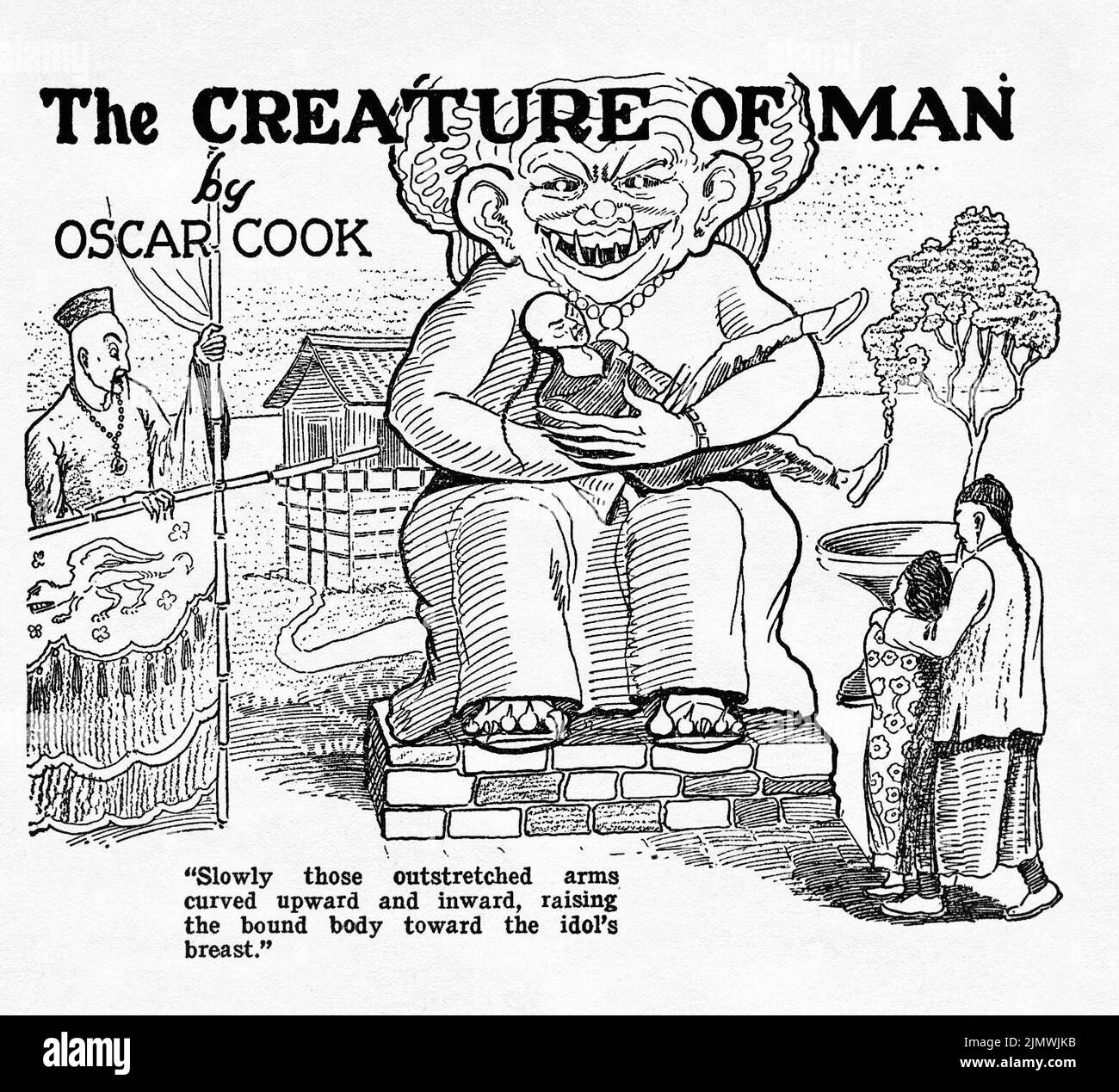 The Creature of Man, by Oscar Cook. Illustration by G. O. Olinick from ...