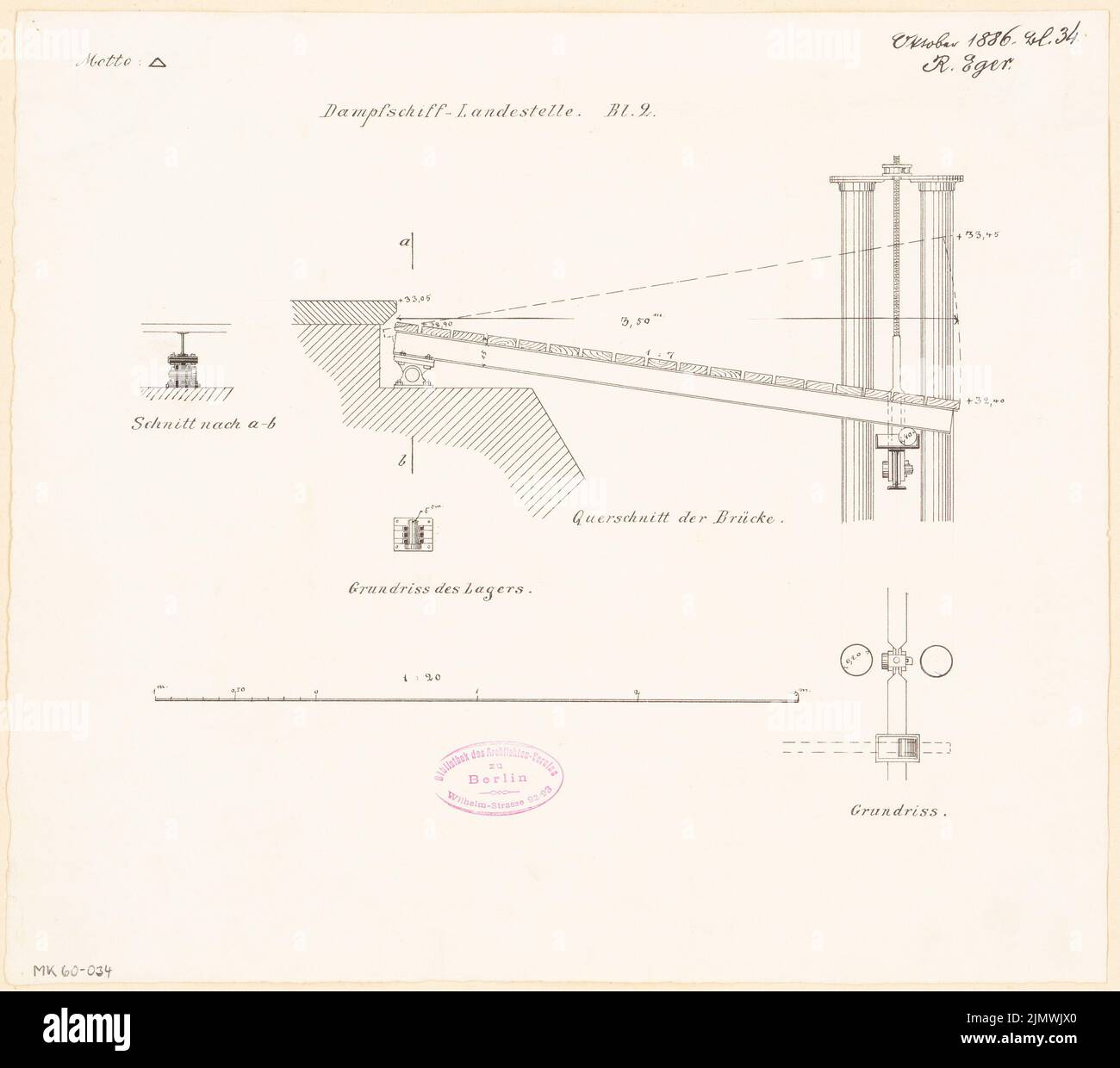 Eger richard 1849 1931 dampfschiffanlegestelle am landwehrkanal hi-res ...