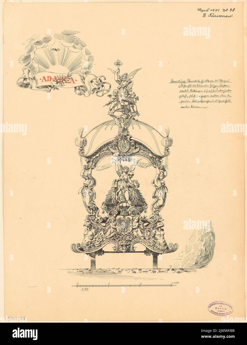 Fürstenau Eduard (1862-1938), funeral car. Monthly competition April ...