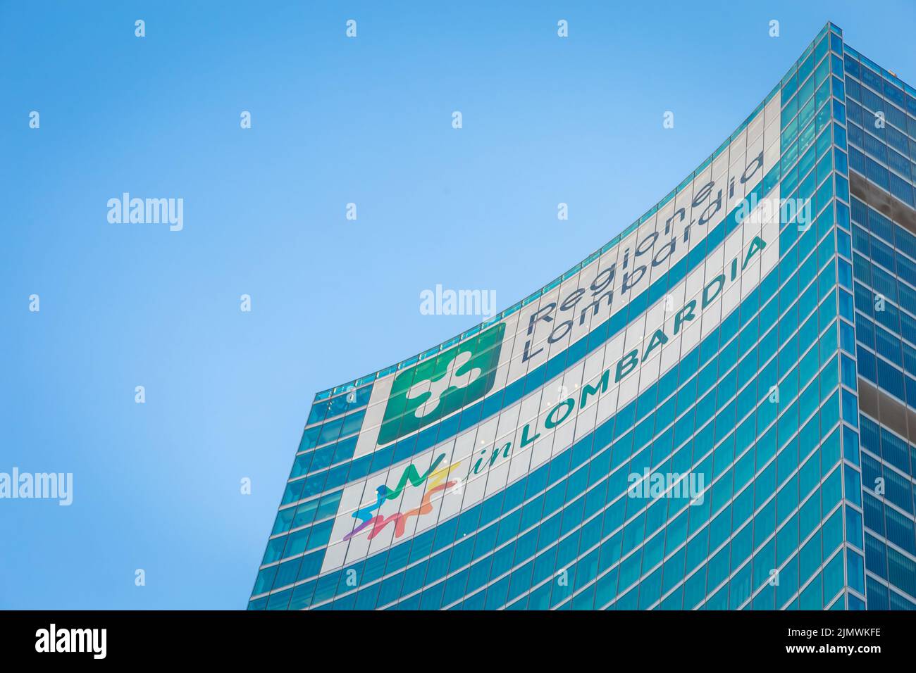 Lombardia (Lombardy) Region famous skyscraper in Milan, Italy Stock ...