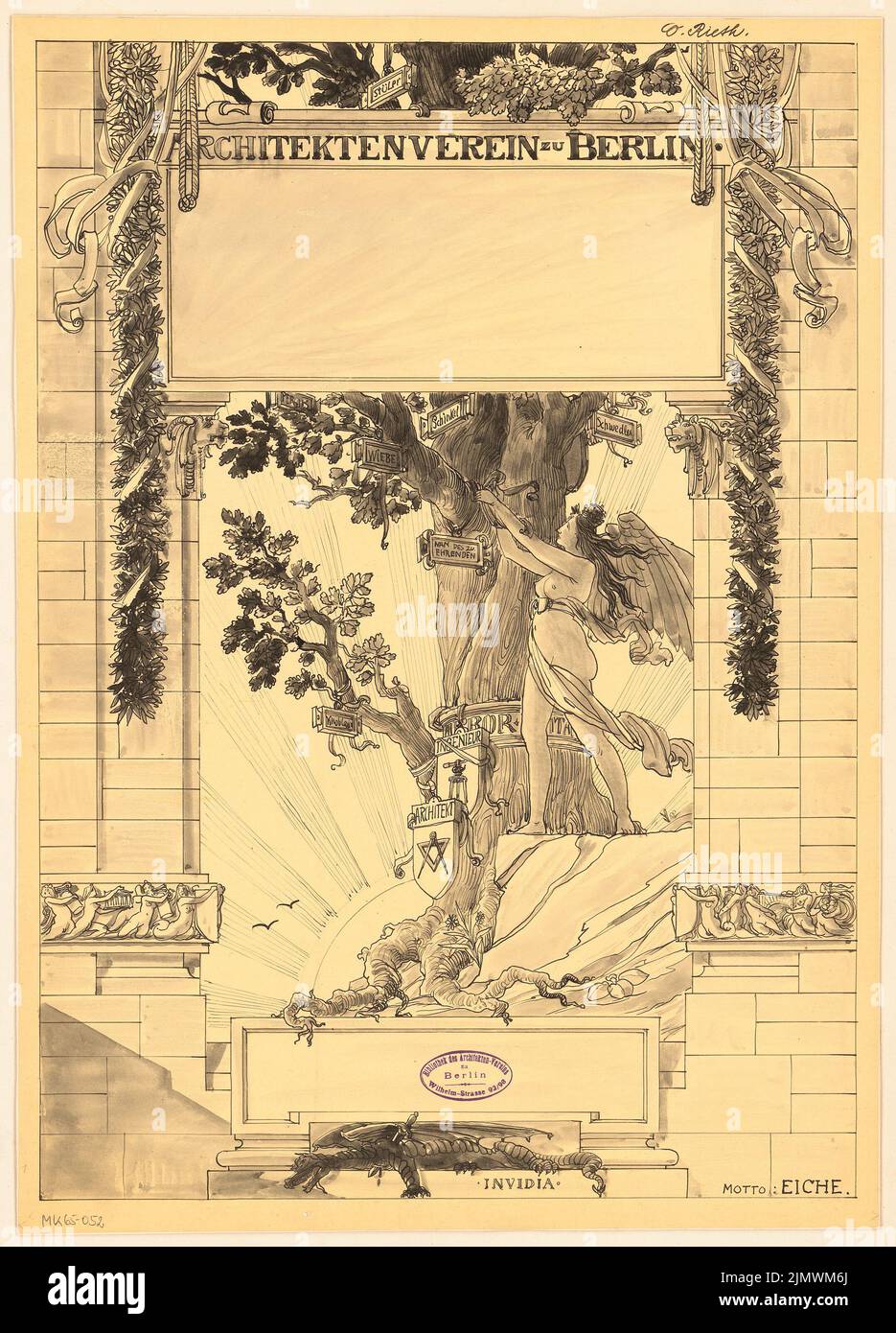 Rieth Otto (1858-1911), honorary certificate of the architect ...