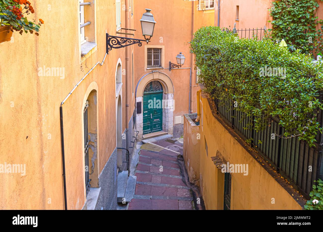 France, French Riviera and Cote D Azur, scenic streets of the old ...