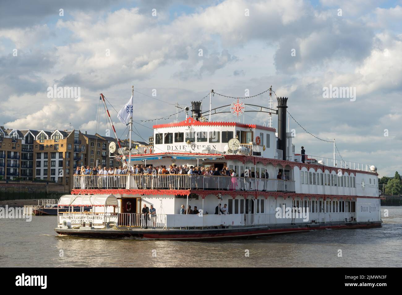 The Dixie Queen cruising along the River Thames Stock Photo - Alamy