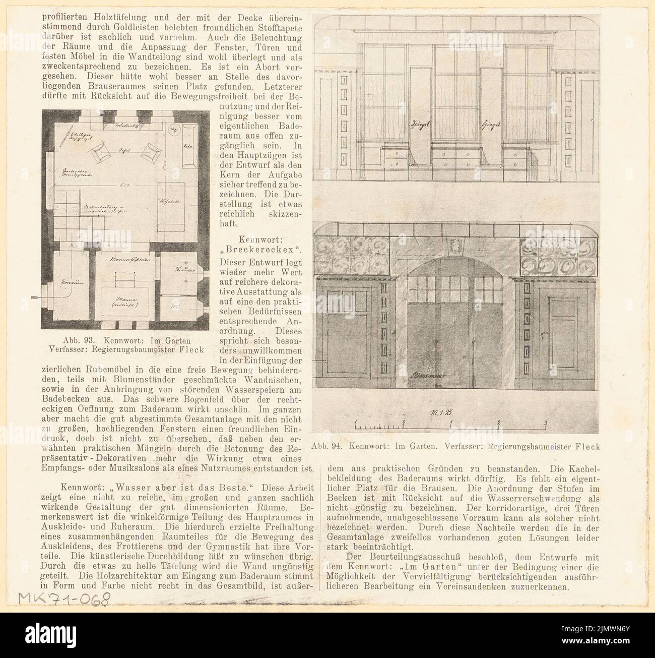 Fleck Hans (born 1876), bathing facility in an elegant country house ...