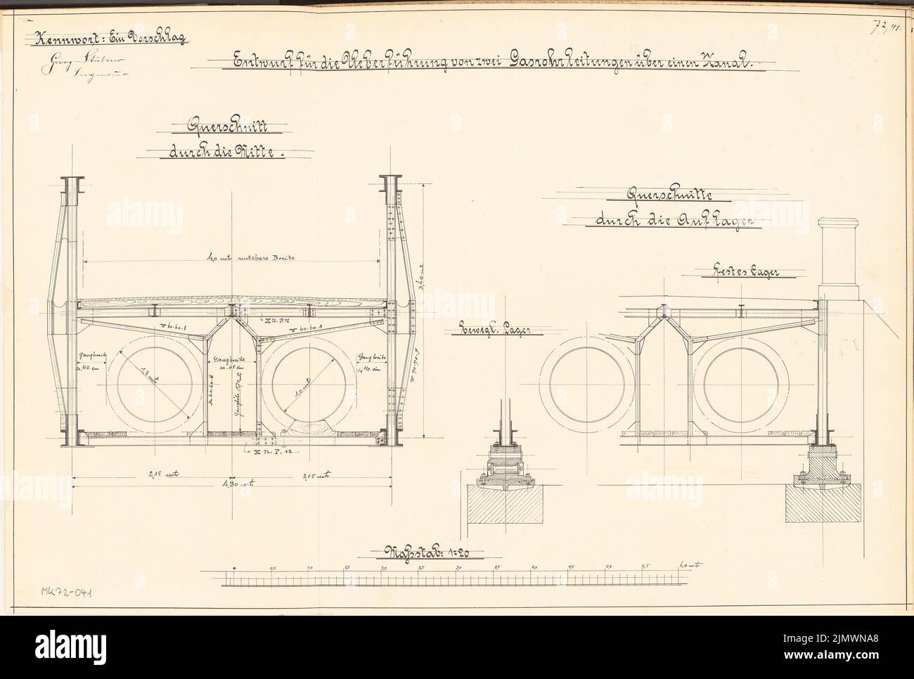 Stübner Georg (born 1872), transfer of a gas pipe and a footpath over a ...