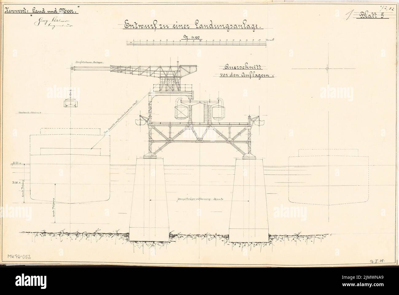 Stübner Georg (born 1872), landing bridge for sea ships. Monthly ...