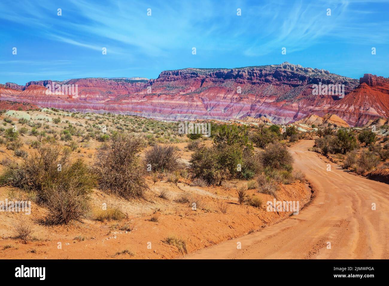 Red sandstone dirt road Stock Photo - Alamy