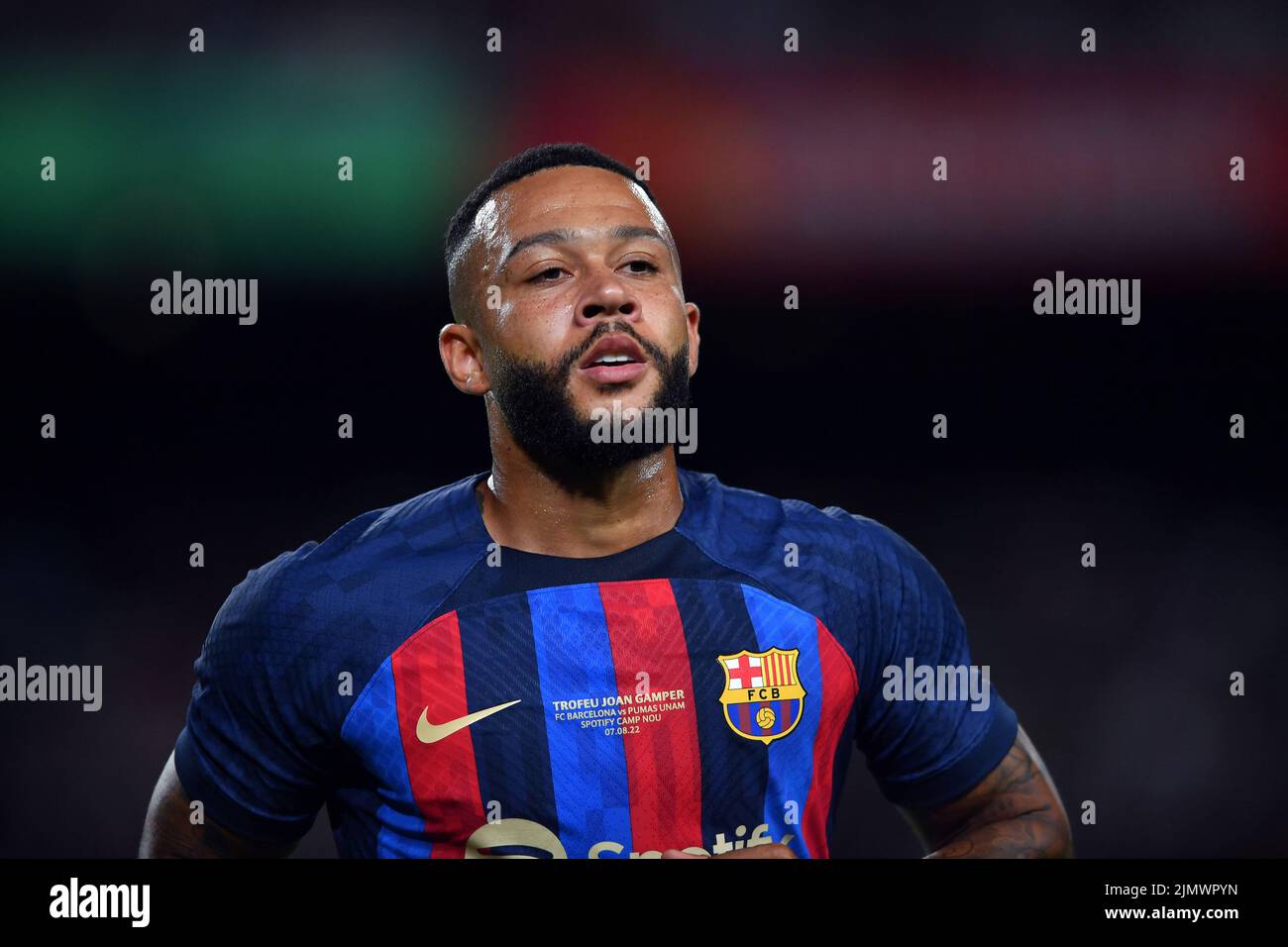 Barcelona,Spain.07 August,2022. FC Barcelona v Pumas UNAM Menphis Depay ...