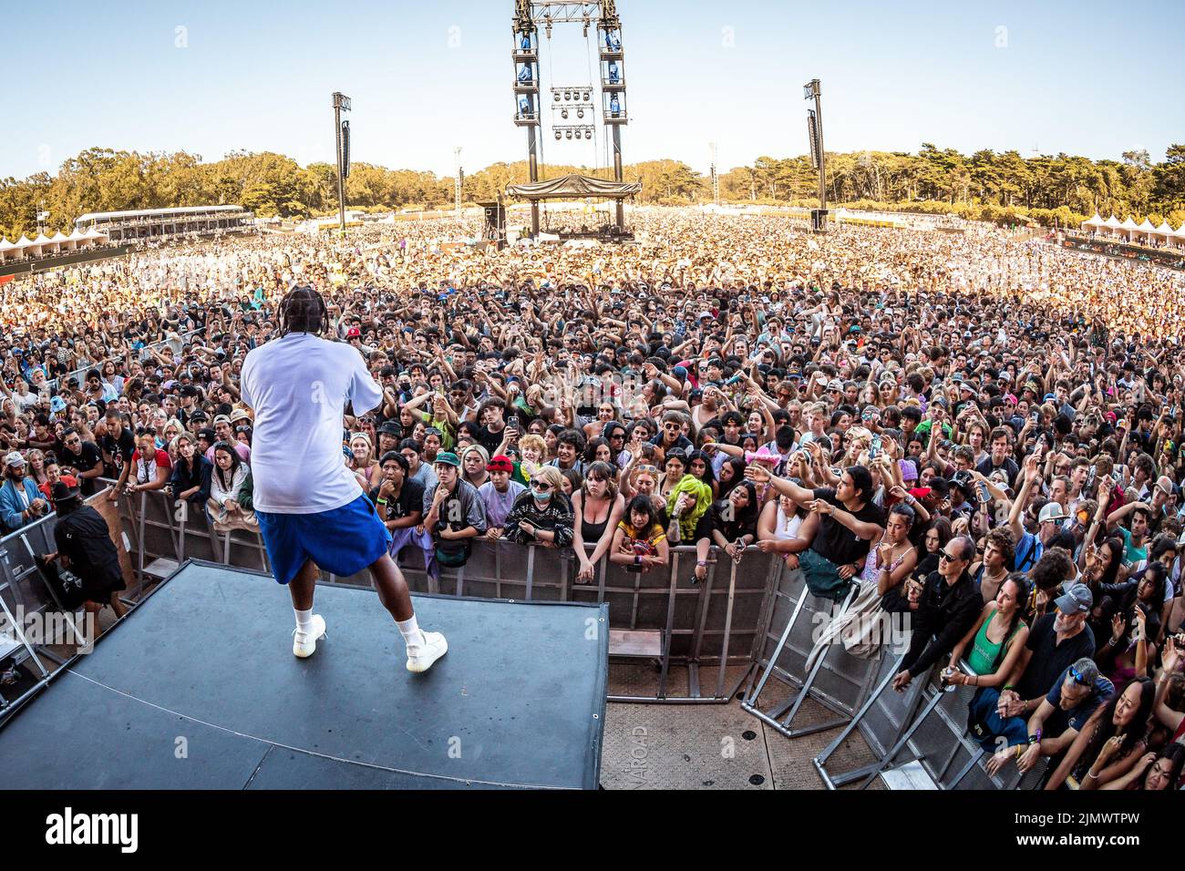 Pusha T performs at the Lands End Stage during the Outside Lands 2022 ...
