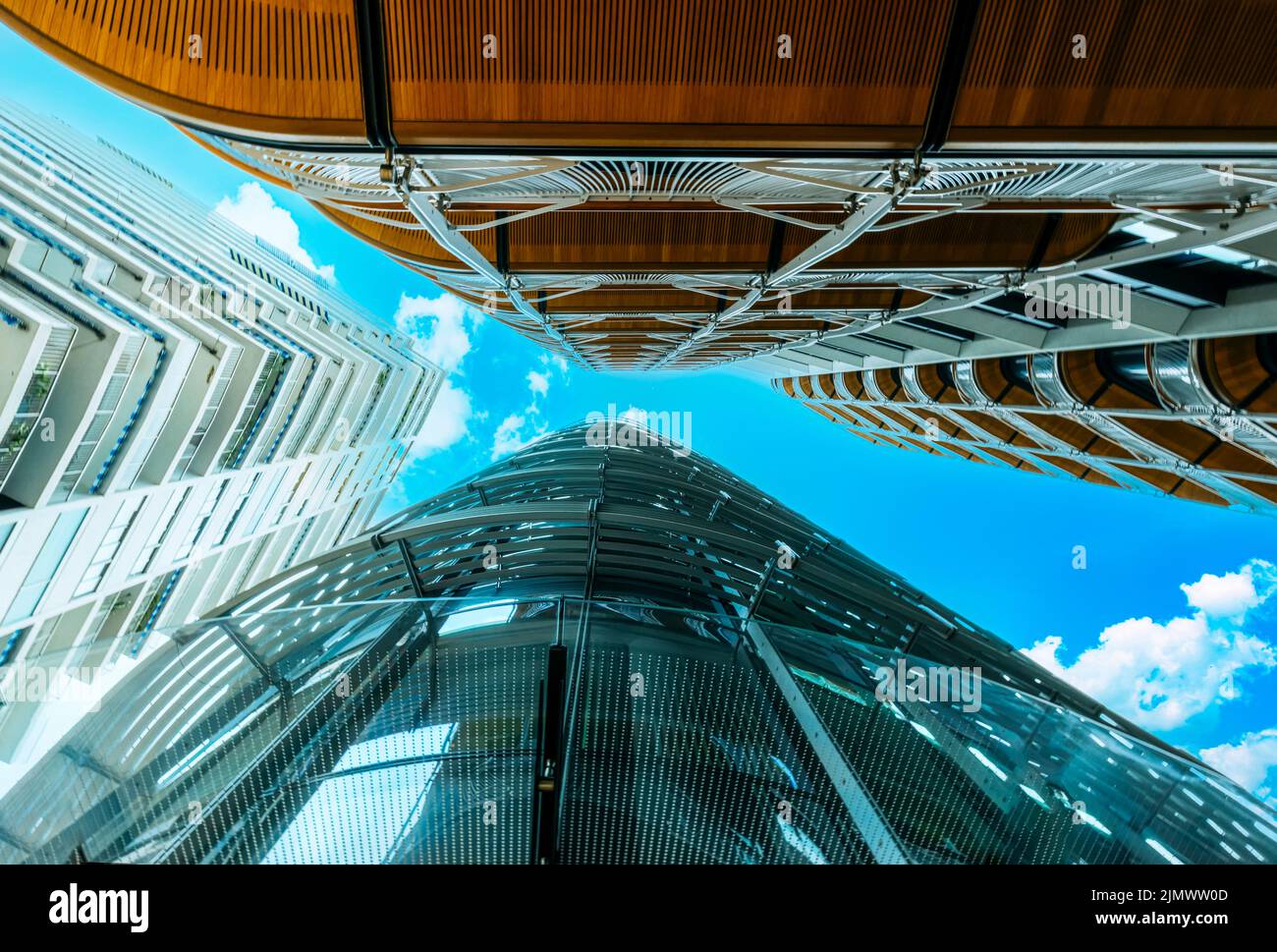 France, French Riviera, city streets in historic center near Monaco ...