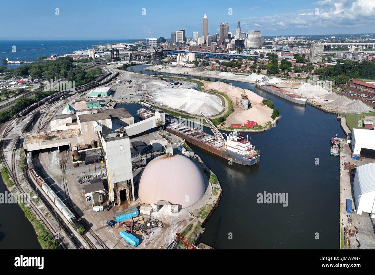 A general overall aerial view of the Garrett A. Morgan Water Works ...