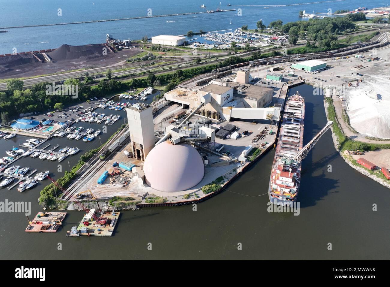 A general overall aerial view of the Garrett A. Morgan Water Works ...
