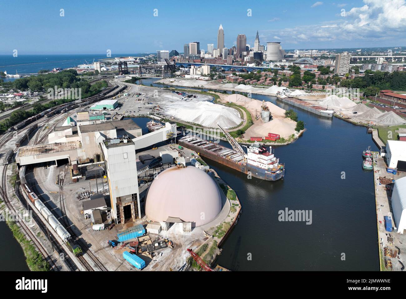 A general overall aerial view of the Garrett A. Morgan Water Works ...