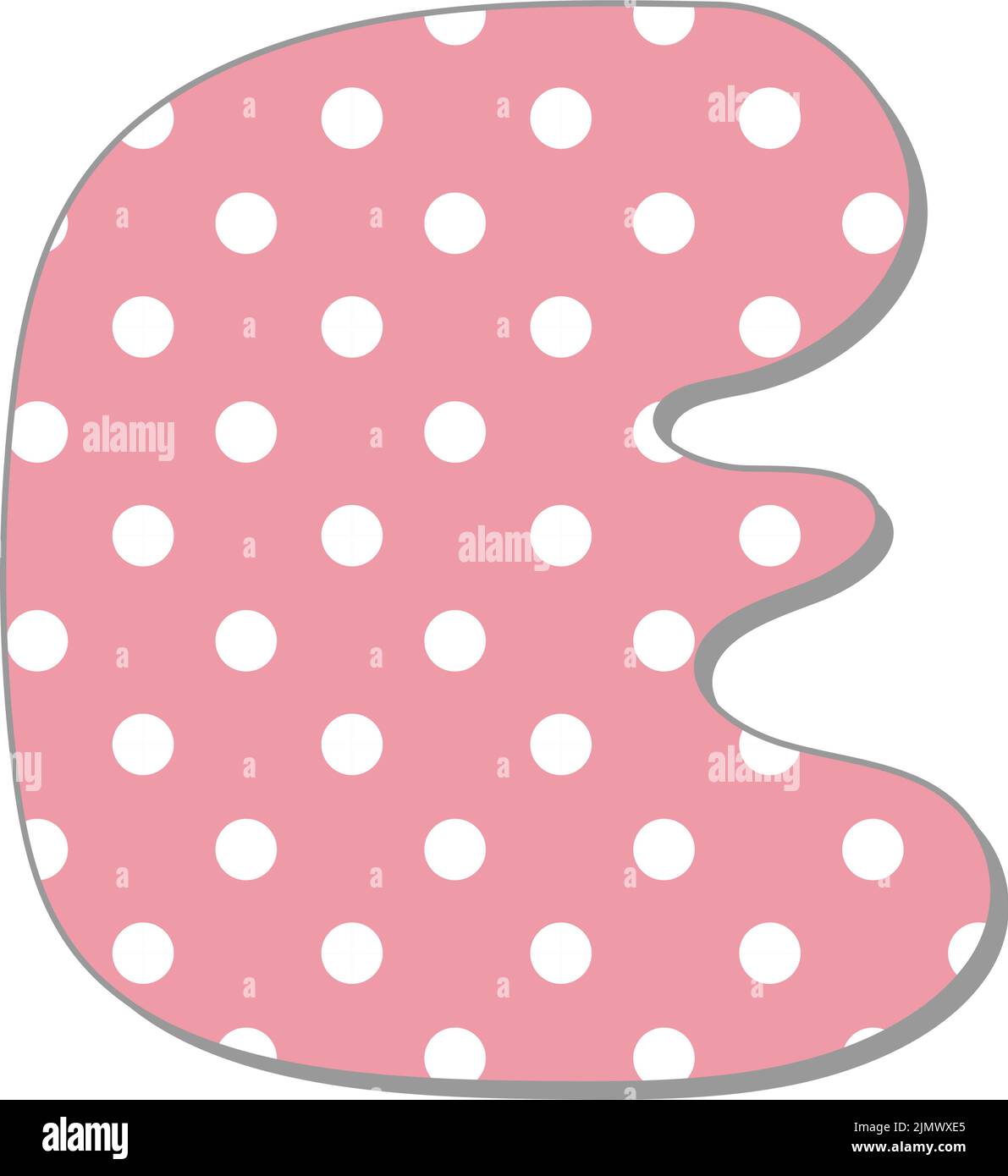 Polka dot letter.Pastel polka dots font. Hand drawn letter design for ...