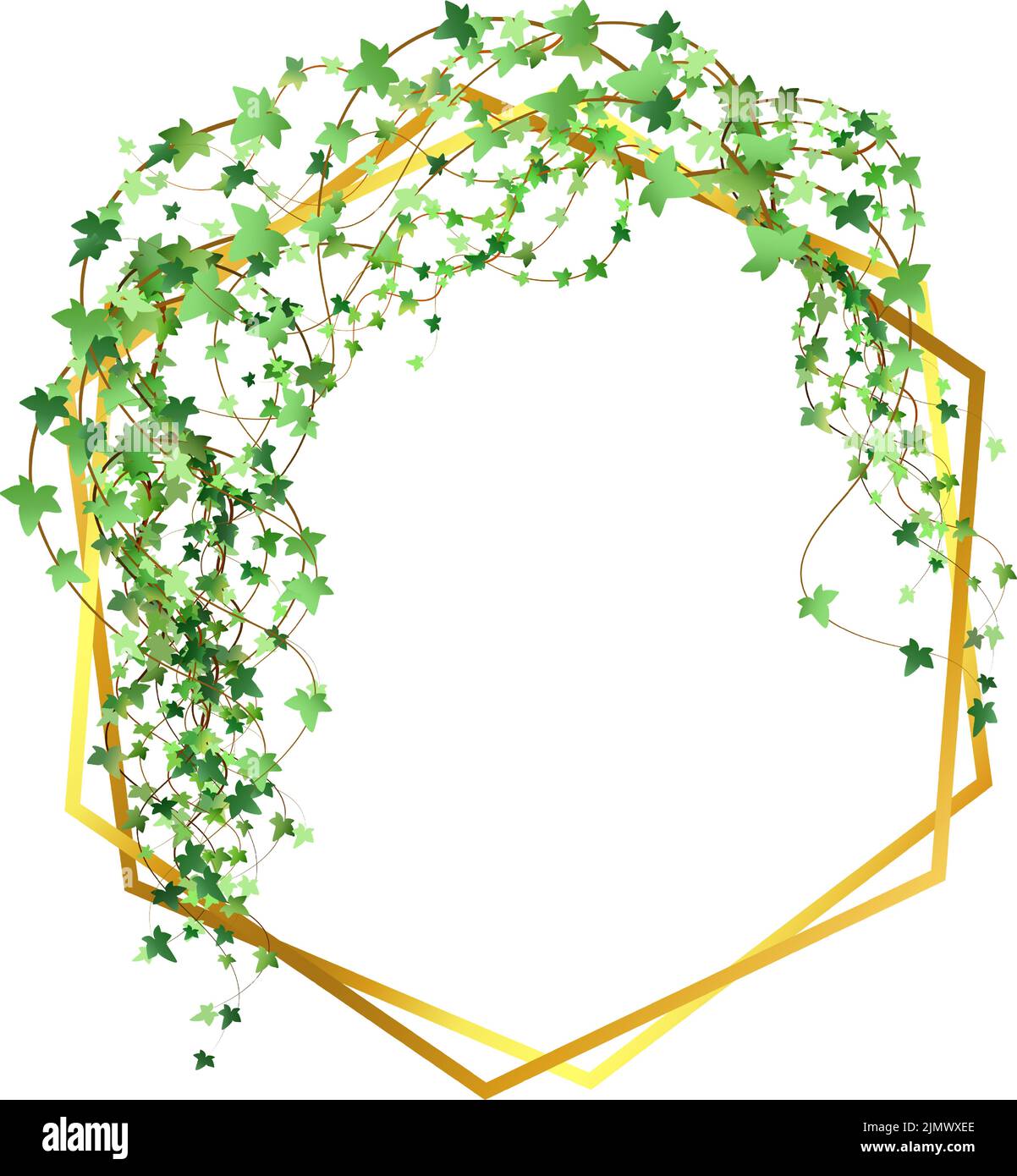 Decorative column for garden or home.Green vine, creeper or ivy hanging ...