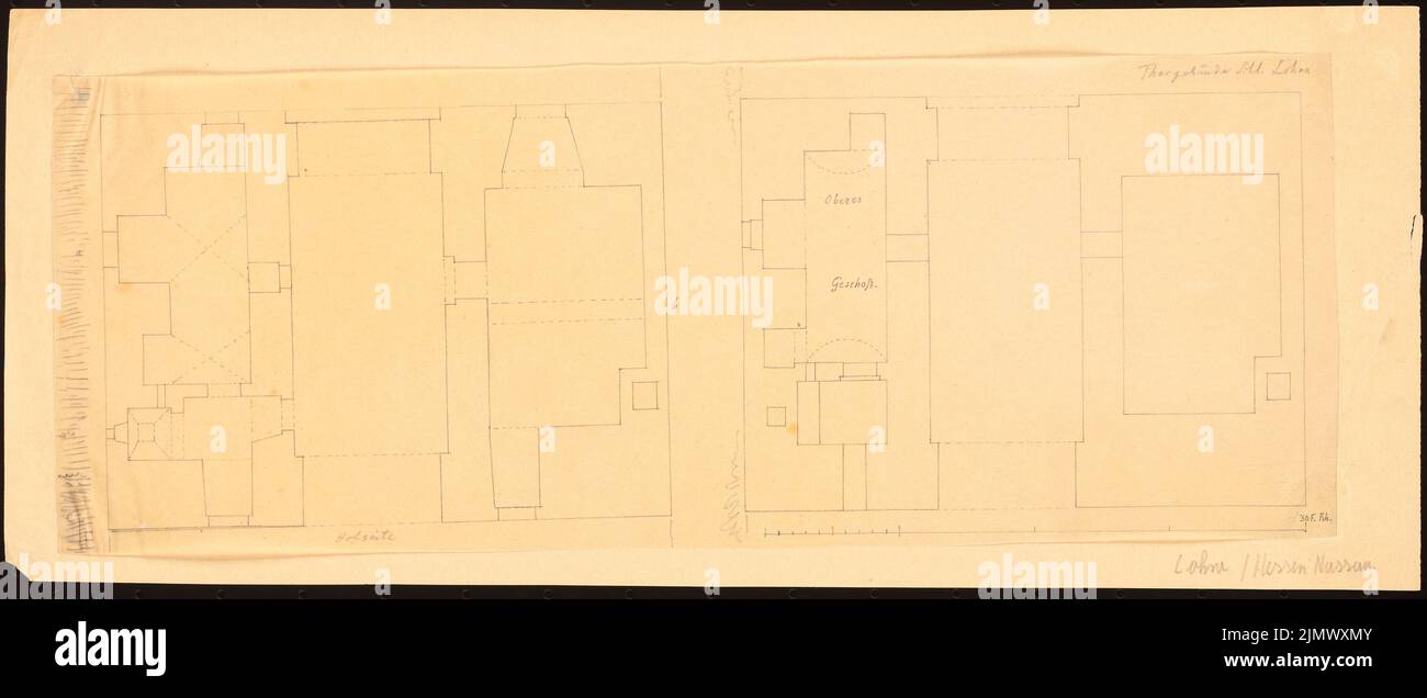 Quast Ferdinand von (1807-1877), Castle and Lohra Castle (approx. 1873 ...