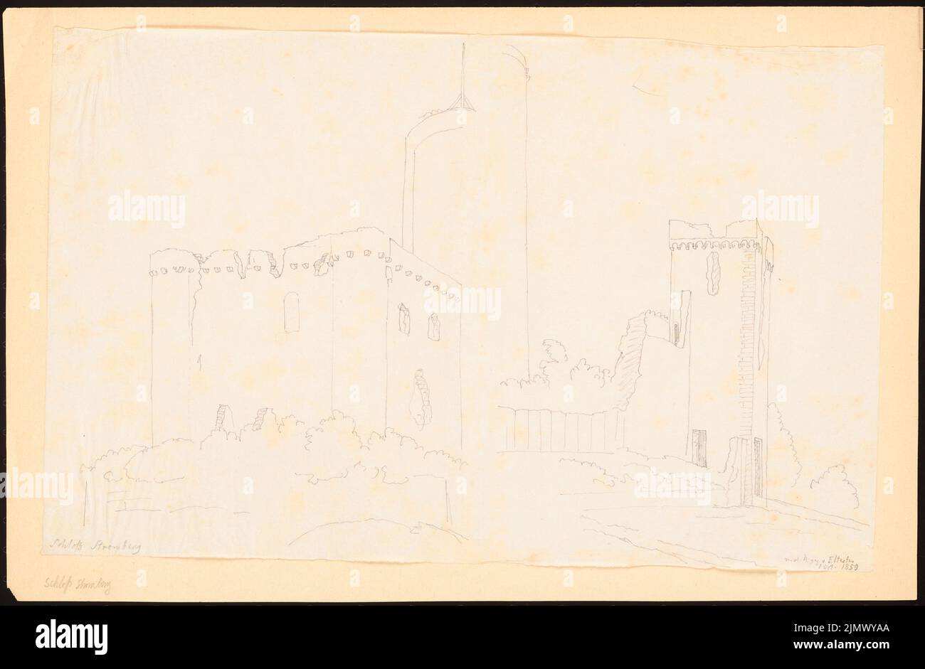 Quast Ferdinand von (1807-1877), Stromberg Castle on the Nah (01.10. ...