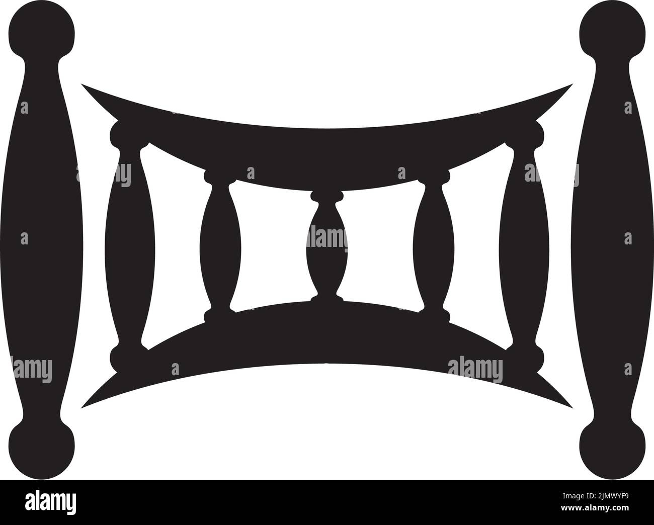 Wooden baby cradle icon vector logo design Stock Vector Image & Art - Alamy