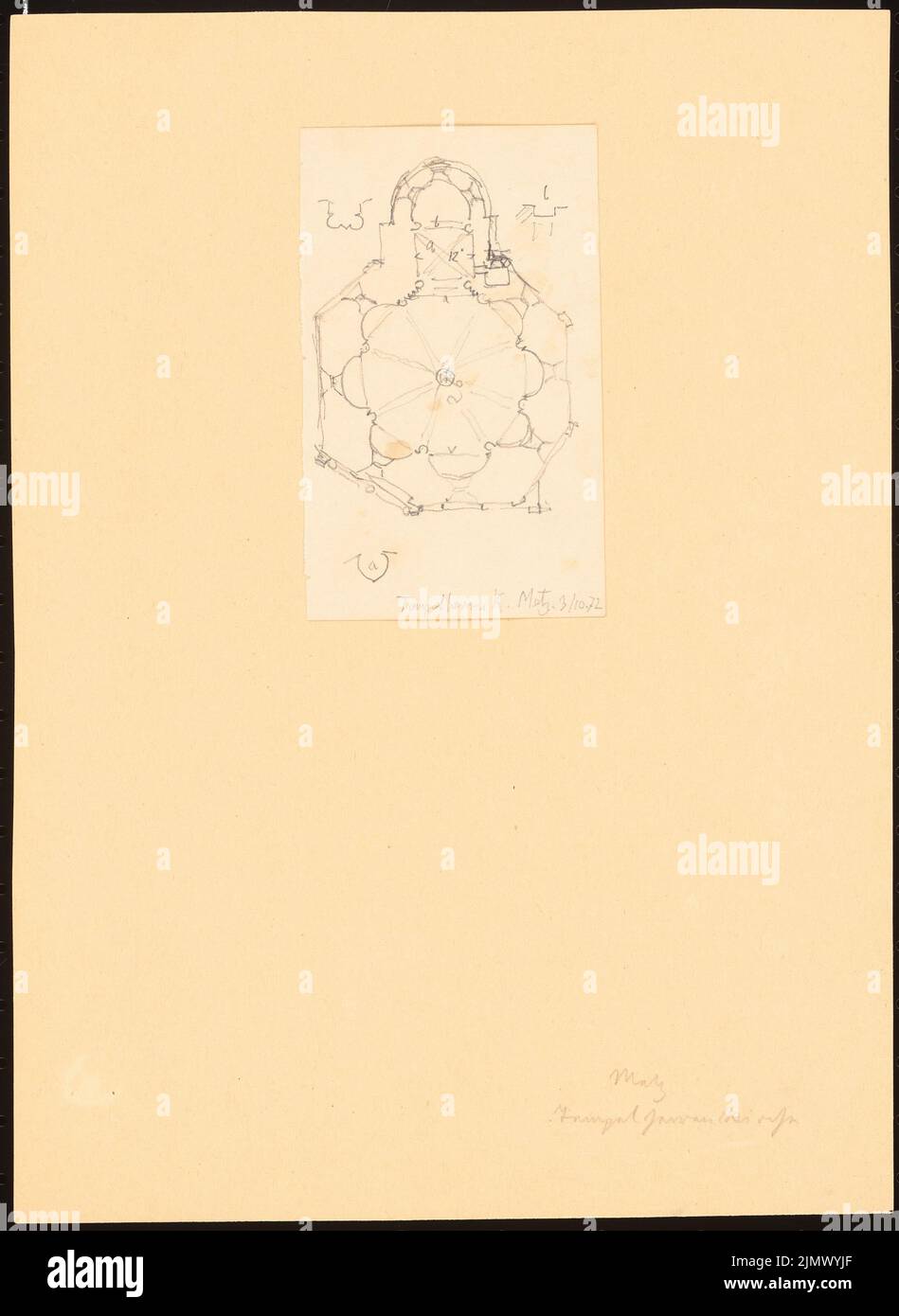 Quast Ferdinand von (1807-1877), Templar chapel in Metz (03.10.1872 ...