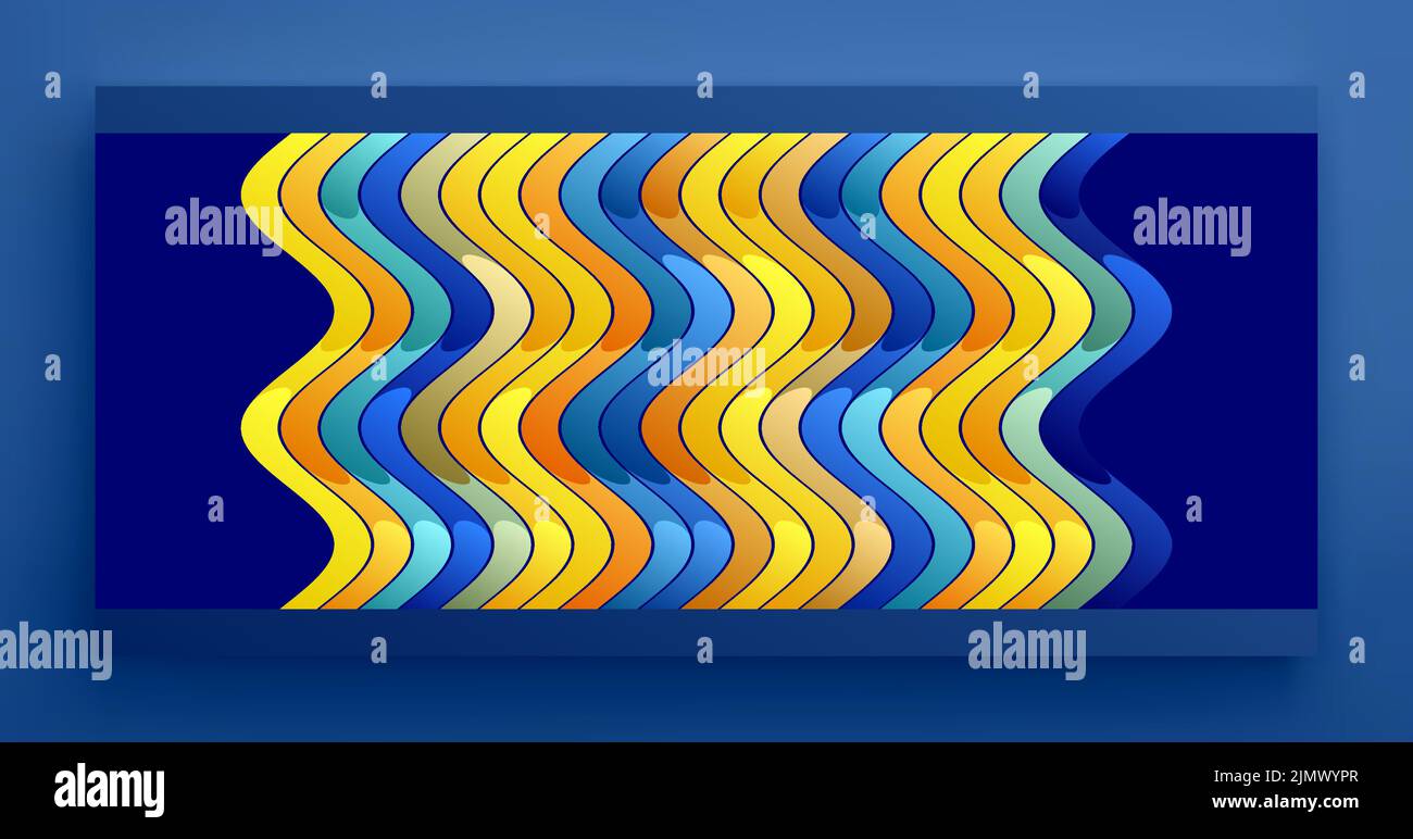 Striped abstraction. Wavy pattern with optical illusion. Background ...