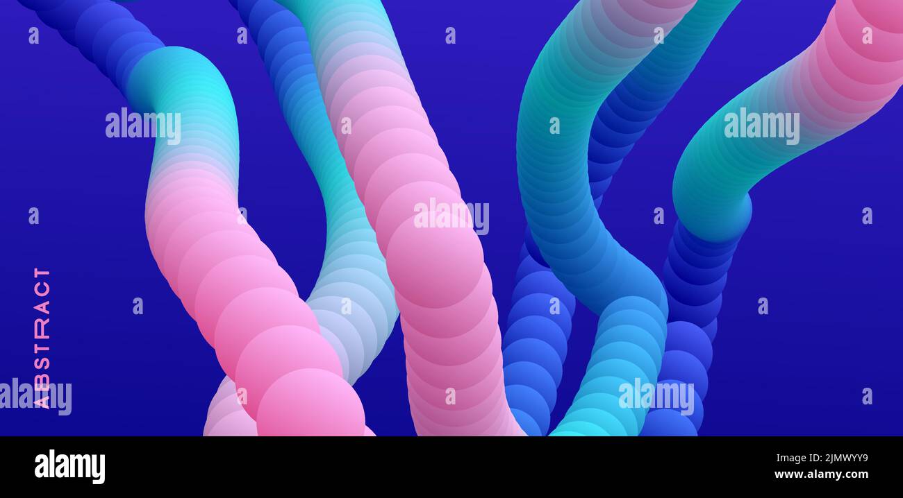 Connection structure with dynamic particles. Abstract background with ...