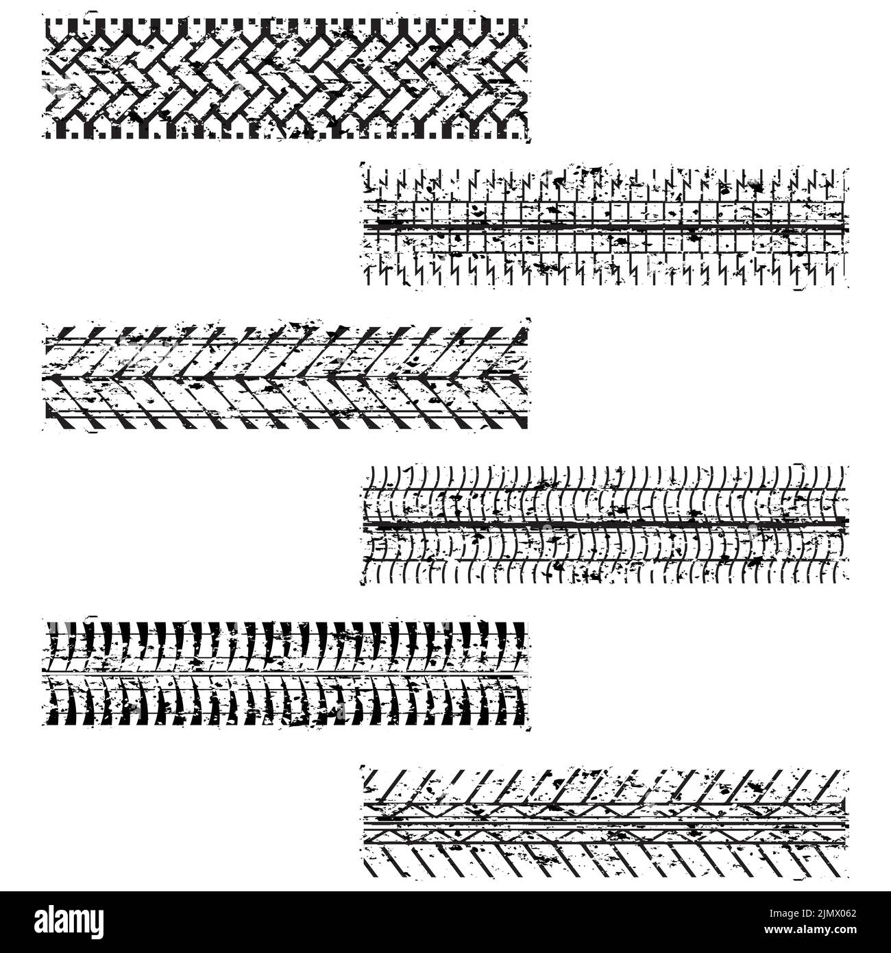 Set of black outline tire tracks Stock Vector Image & Art - Alamy