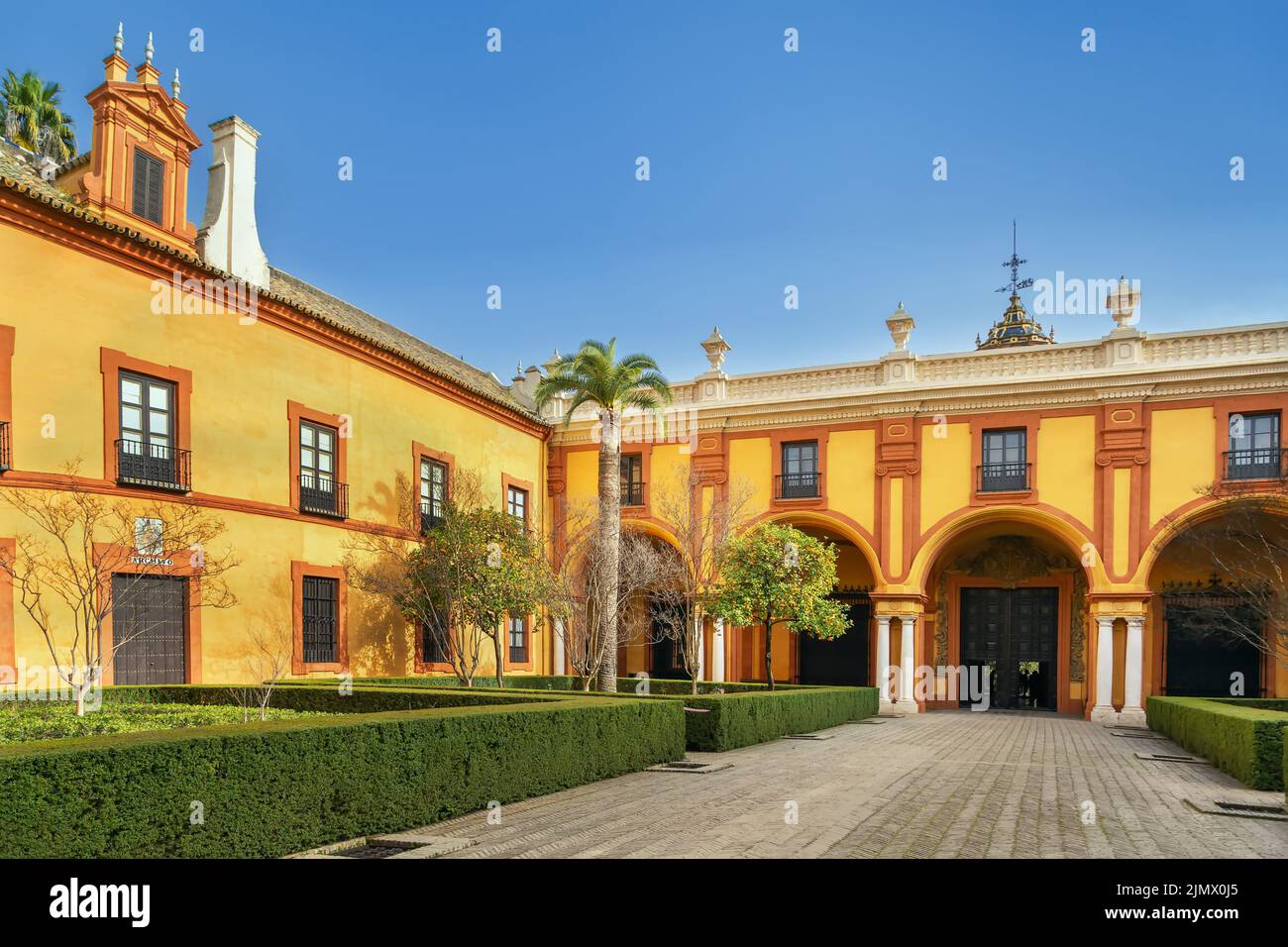 Gate in Alcazar of Seville, Spain Stock Photo - Alamy