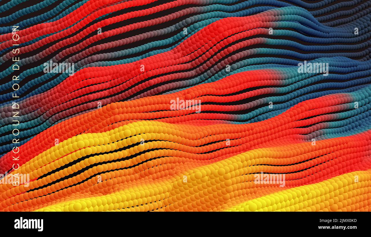 Particles Stream Abstract Background With Trendy Gradients 3d Vector Illustration For