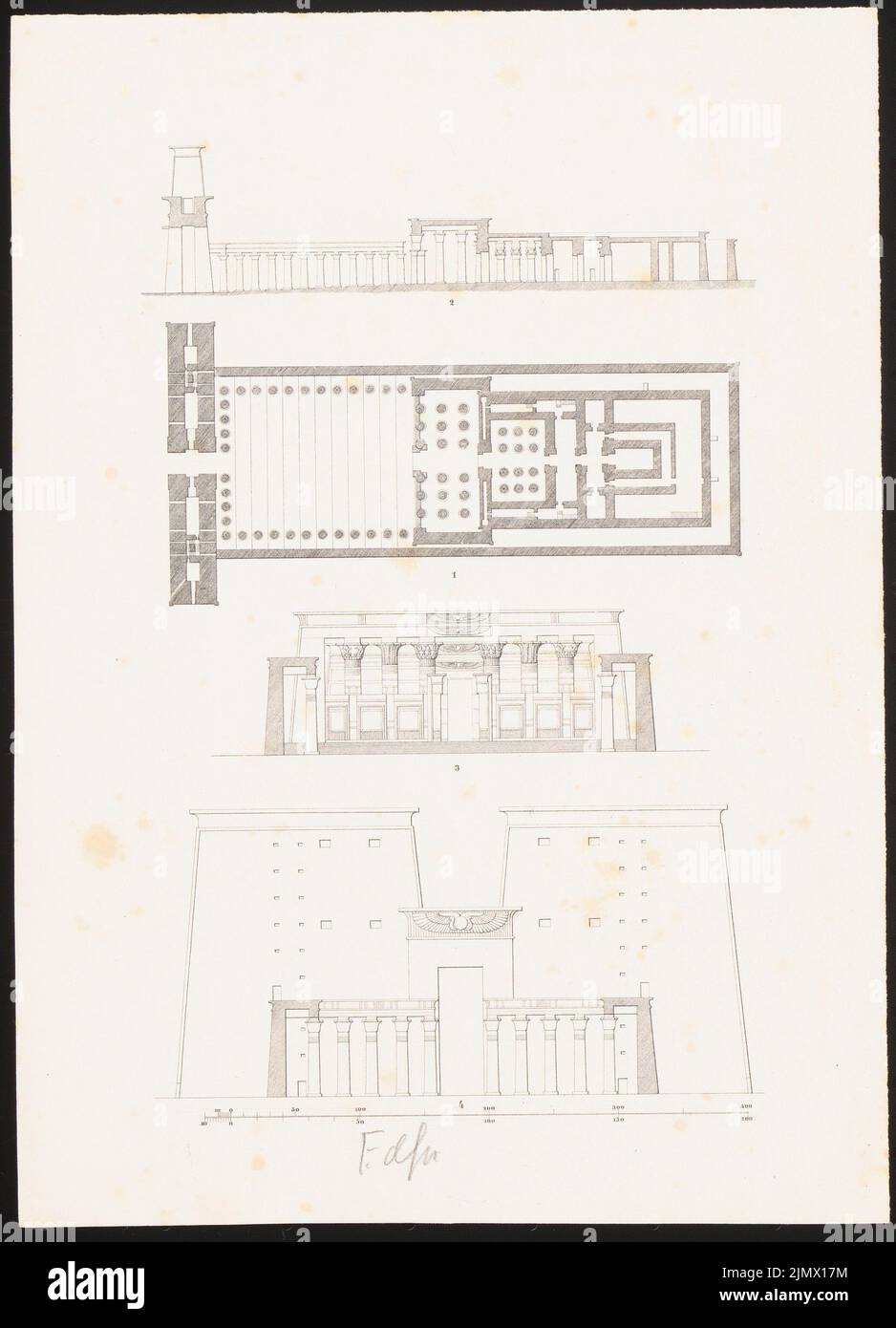 Edfu temple floor plan hi-res stock photography and images - Alamy