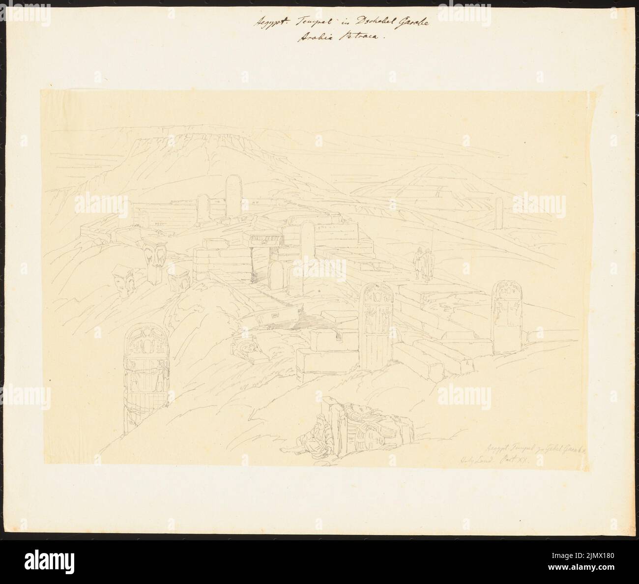 Quast Ferdinand von (1807-1877), Ruin of an Egyptian temple in Gebel ...