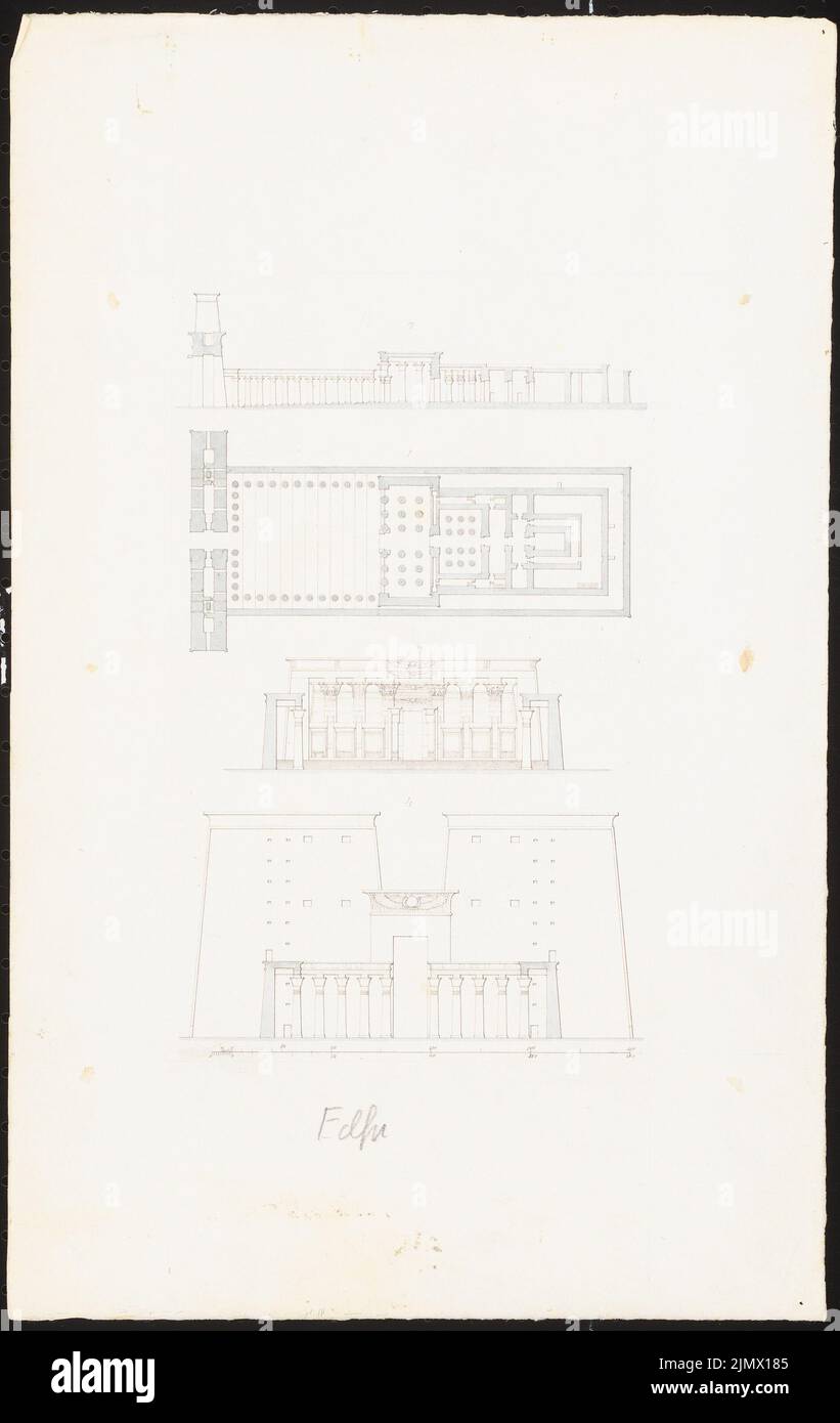 Edfu temple floor plan hi-res stock photography and images - Alamy