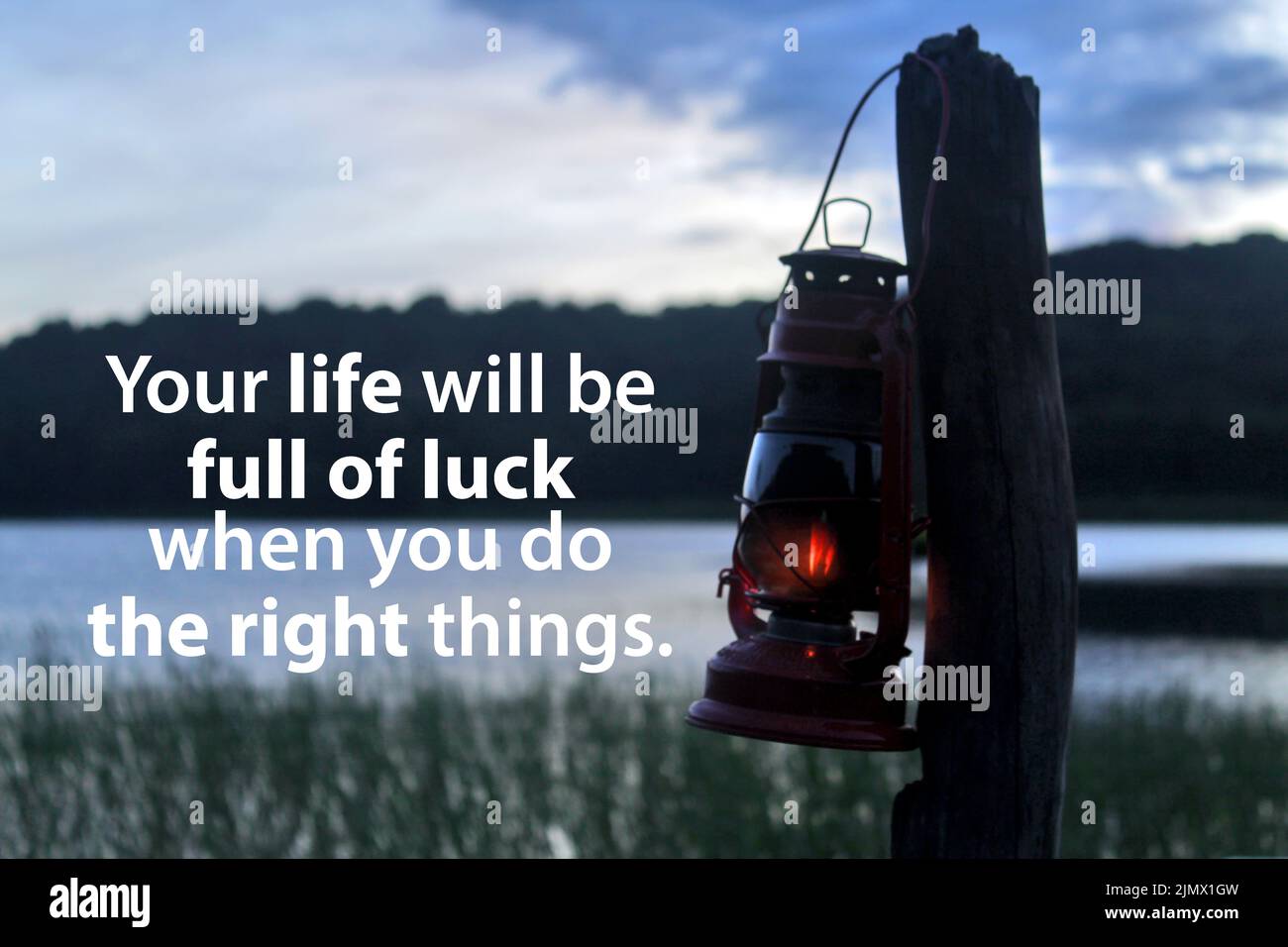 Inspirational motivational quote - Your life will be full of luck when ...