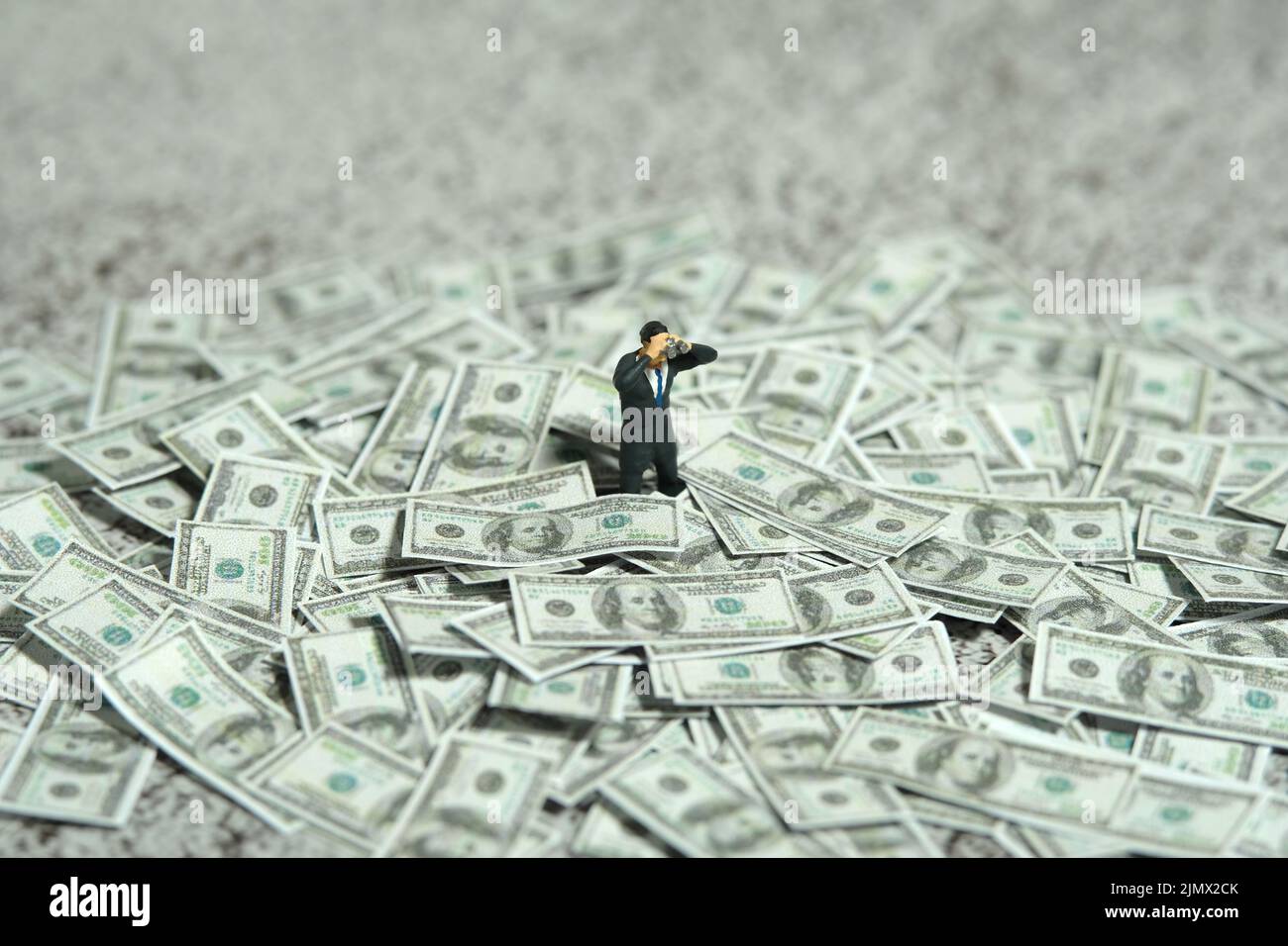 Miniature people figure toys photography. Inflation and recession ...