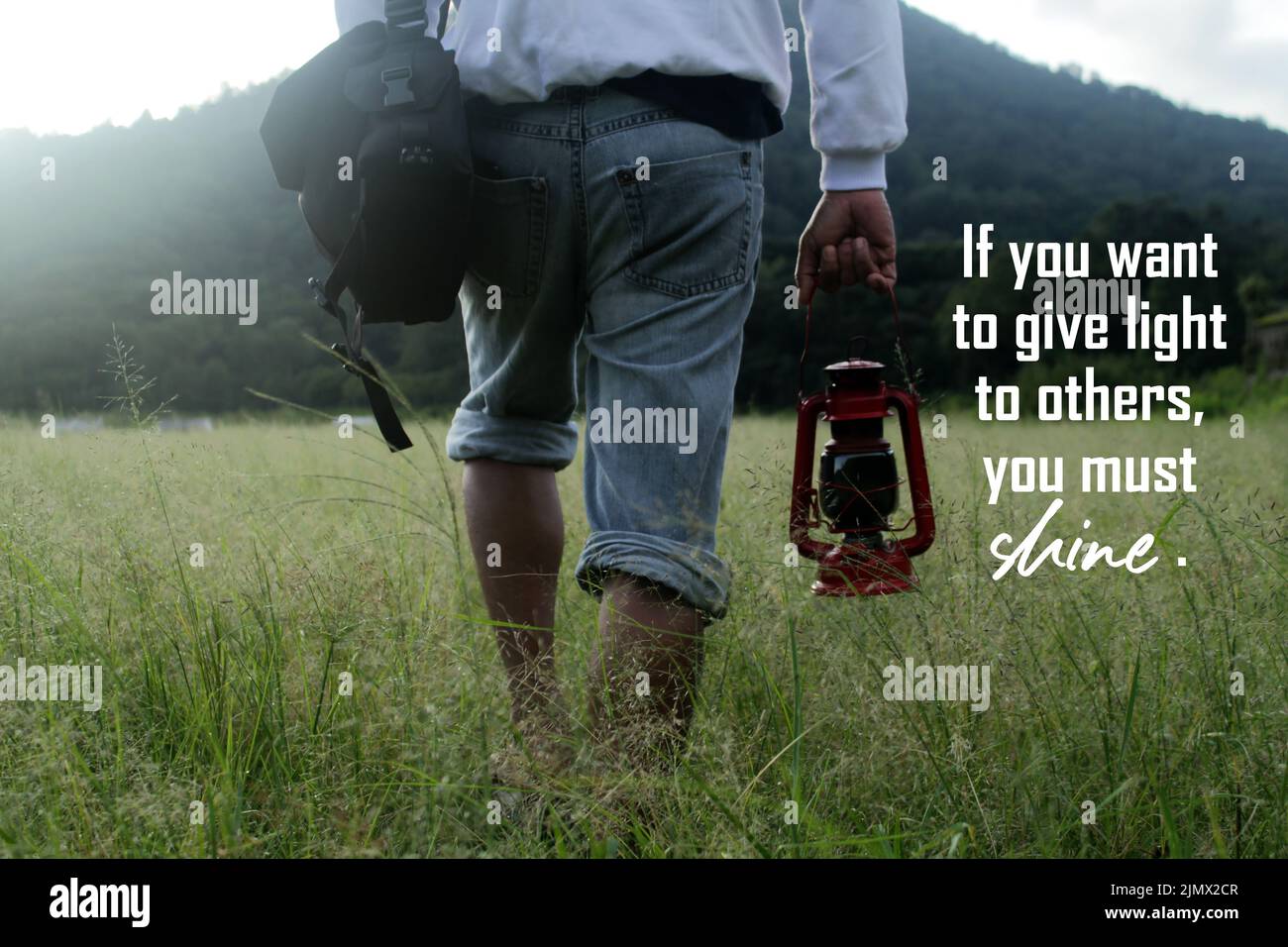 Inspirational quote - If you want to give light to others, you must ...