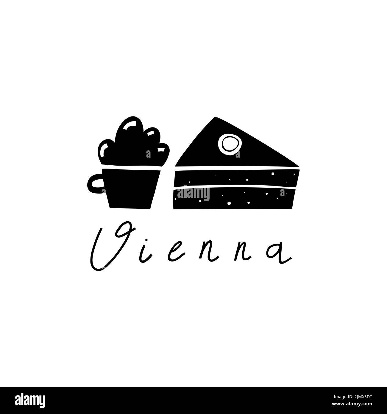 Vector hand drawn symbol of Austria. Travel illustration of Austrian ...