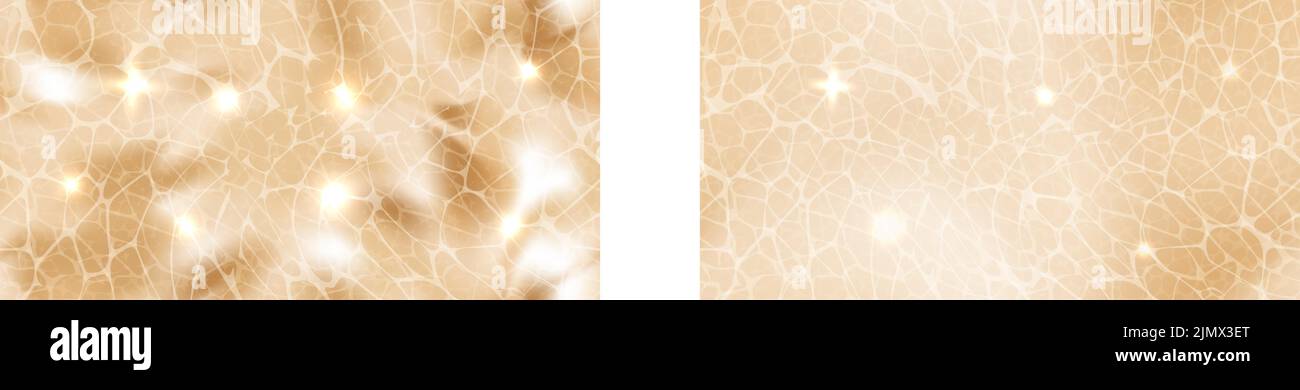 Endless beige water surface top view seamless texture with sunlight ...